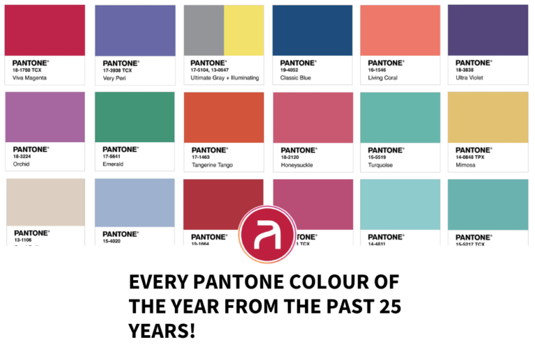 Every Pantone Colour of the Year from the Past 25 Years! – ARTISAN ...